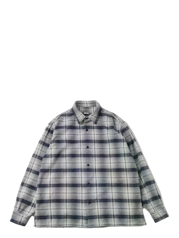 A.PRESSE Checked Long-sleeve Shirt - Blue