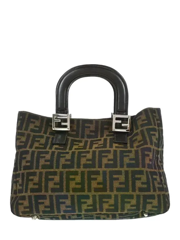 Fendi 2000 Zucca Canvas Tote - Black