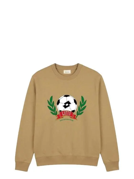 LOTTO Crewneck Sweatshirt Sweater - Tan