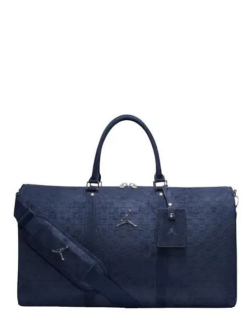 Nike Jordan Suede Monogram 40l Duffle Bag - Midnight Navy Blue