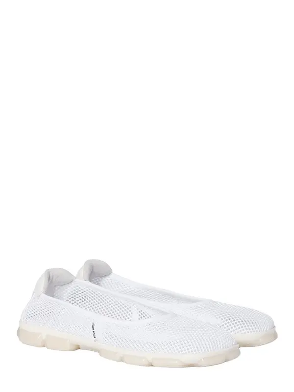 Miu Miu Technical Mesh Ballerinas - White