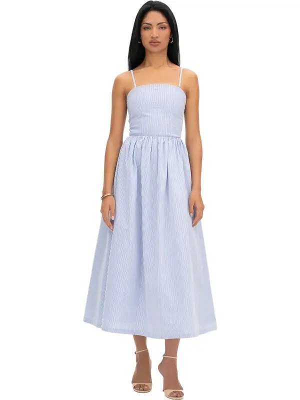 MandiBreeze Cotton Midi Dress - Stripe