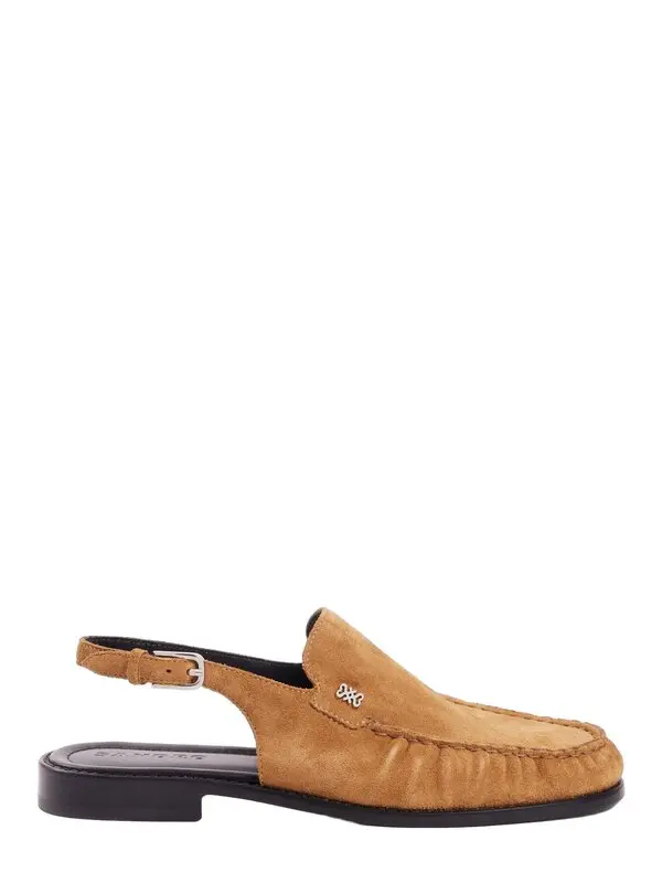 Sandro Suede Loafers - Beige
