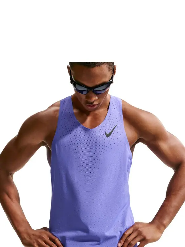 Nike Aeroswift Dri-fit Adv Running Singlet - Blue