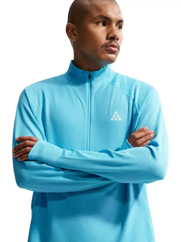 Nike Dri-fit Mid-layer 1/4-zip Trail Running Top - Blue