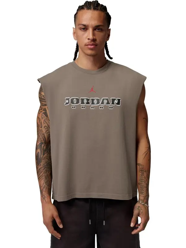 JORDAN Brooklyn Sleeveless Muscle Top - Grey