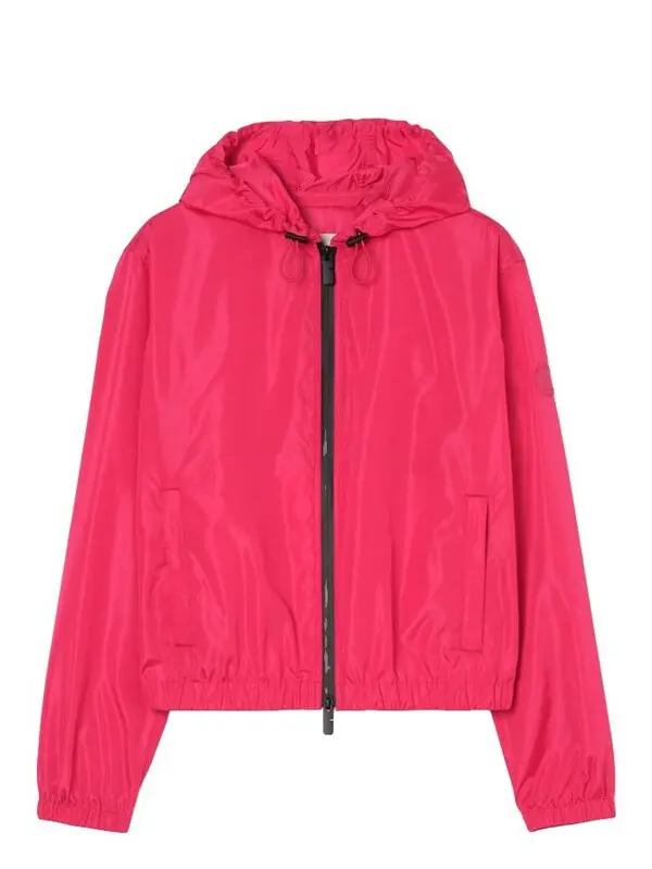 Burberry Nylon Nelson Hooded Jacket - Jam Red