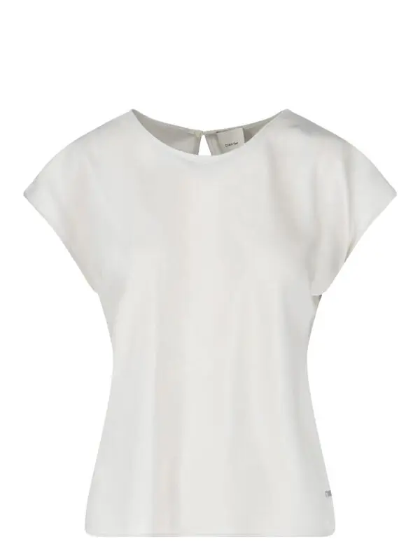 Calvin Klein Satin Top - White