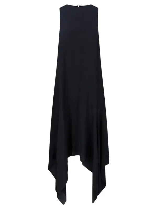 Filippa K Scarf Hem Midi Dress - Black