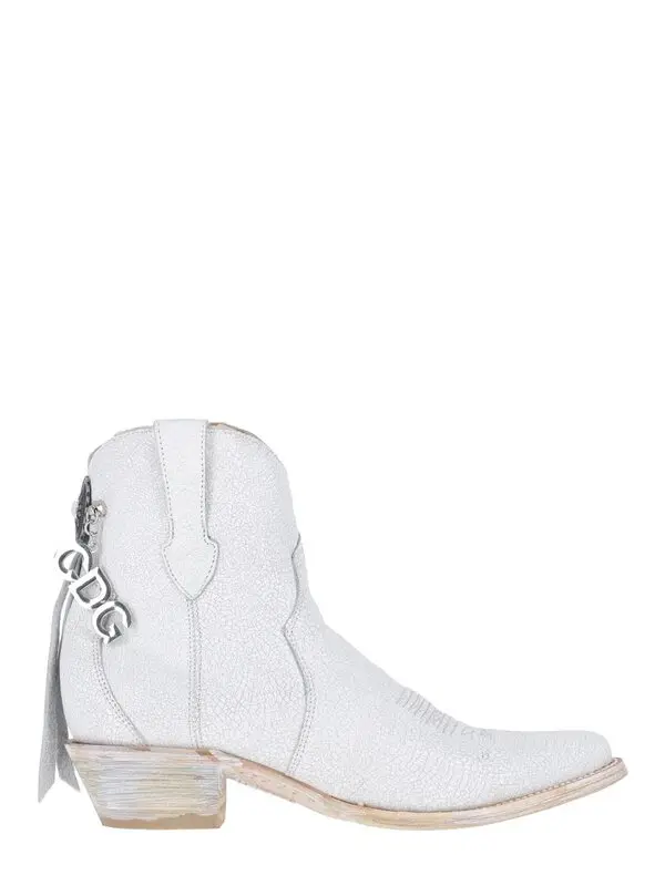 Comme Des Garçons X Mexicana Leather Ankle Boots - White