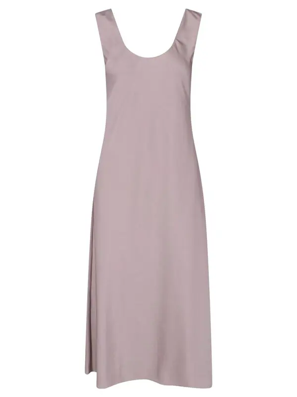 Calvin Klein Satin Midi Dress - Taupe