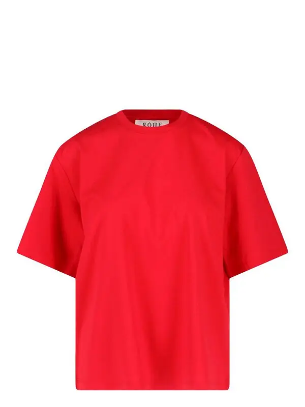 RÓHE T-shirt In Cotton And Modal Blend - Red