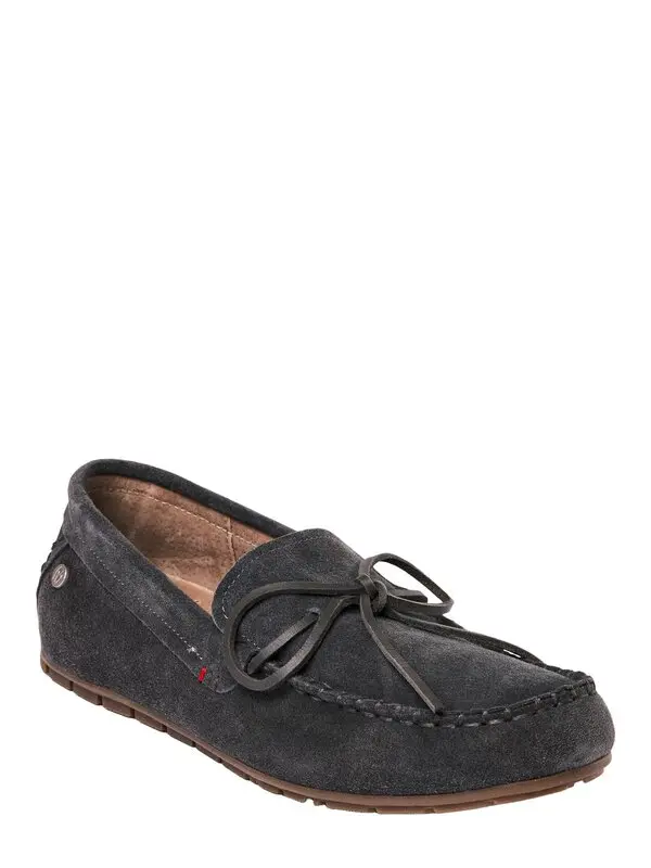 Minnetonka Water Resistant Driving Loafer - Charcoal