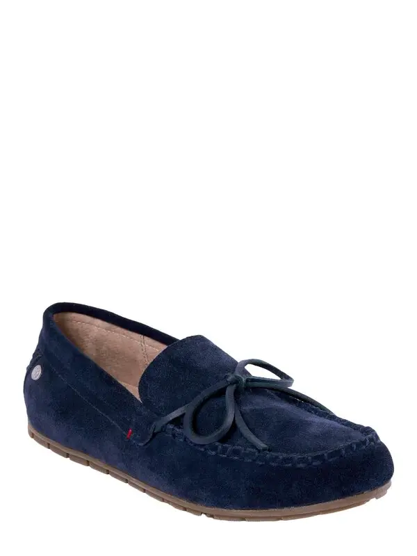 Minnetonka Water Resistant Driving Loafer - Navy