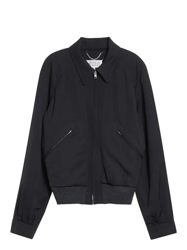 MAISON MARGIELA Wool Gabardine Sports Jacket - Black