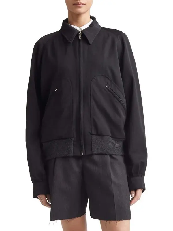 MAISON MARGIELA Wool Gabardine Sports Jacket - Black