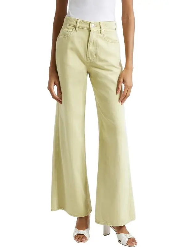 Veronica Beard Kasey Wide-leg Jeans - Pistachio
