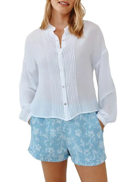 Bella Dahl Pintuck Shirt - White
