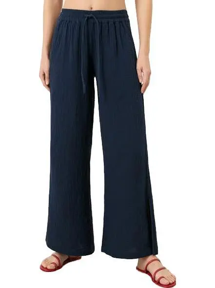 PACT Organic Cotton Coastal Double Gauze Pants - Navy