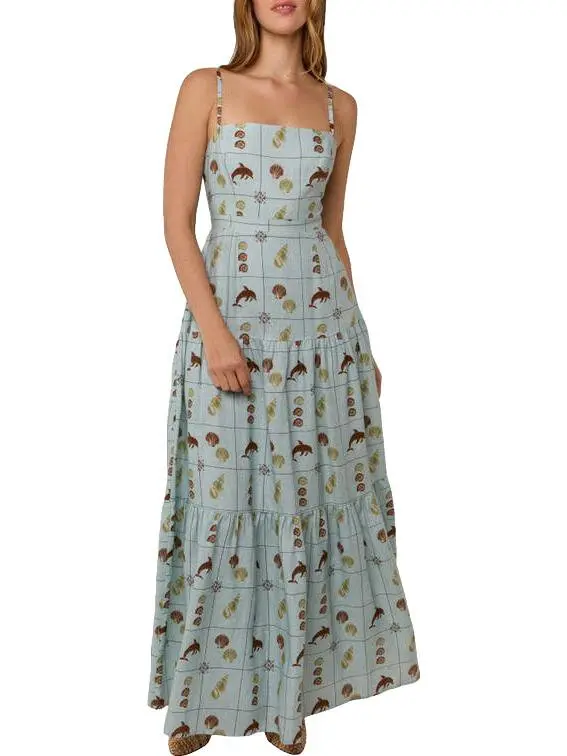 PALM NOOSA Celine Maxi Dress - Seashell Tile