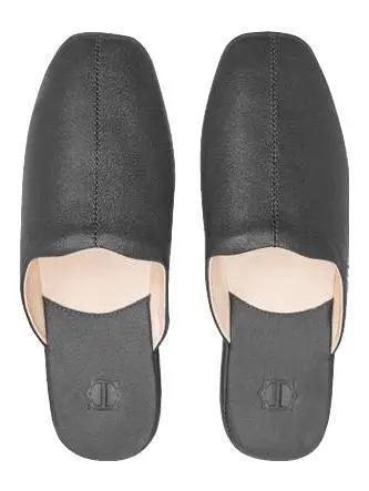 TOGAS Glen Leather Slippers - Grey