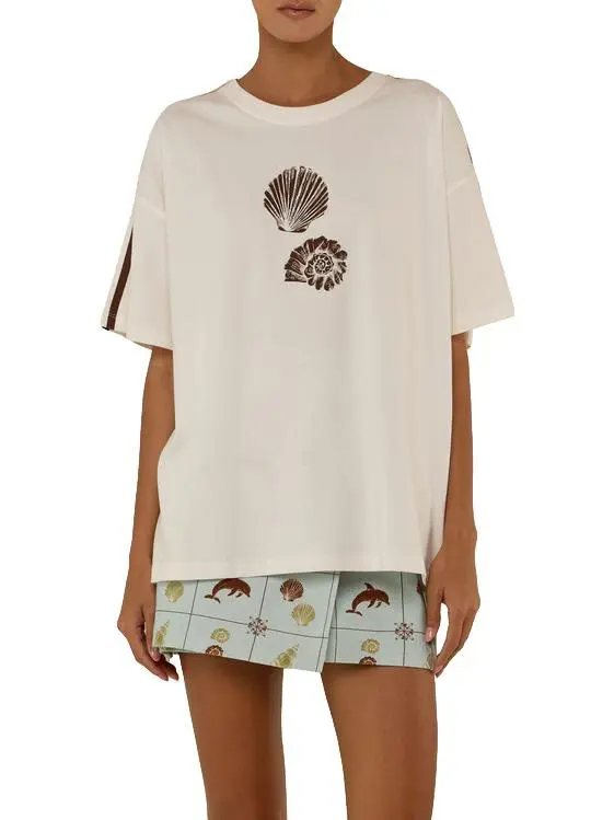 PALM NOOSA Seashell Printed T-shirt - Seashell Tile