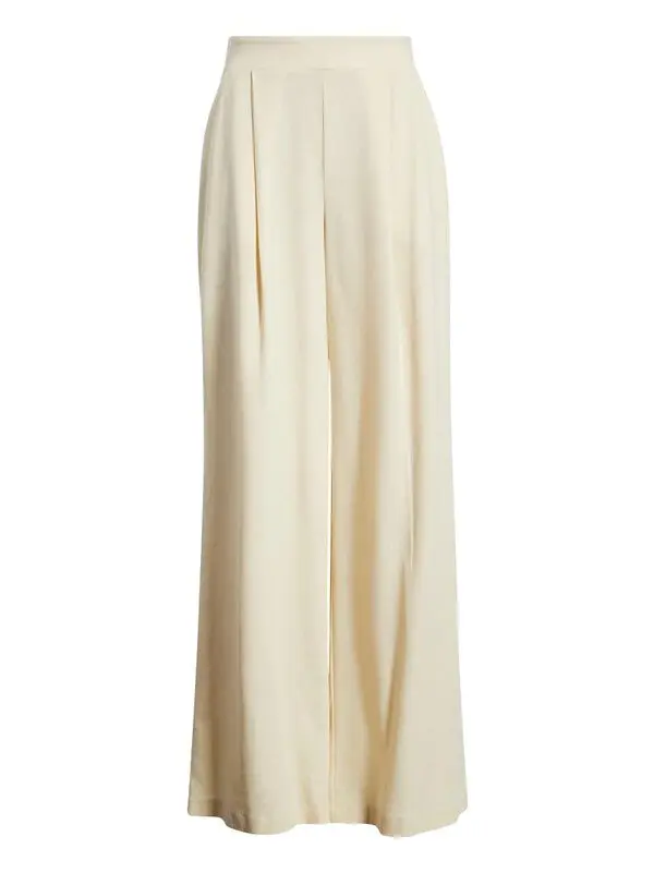 Hue Coastal Palazzo Pants - Ecru