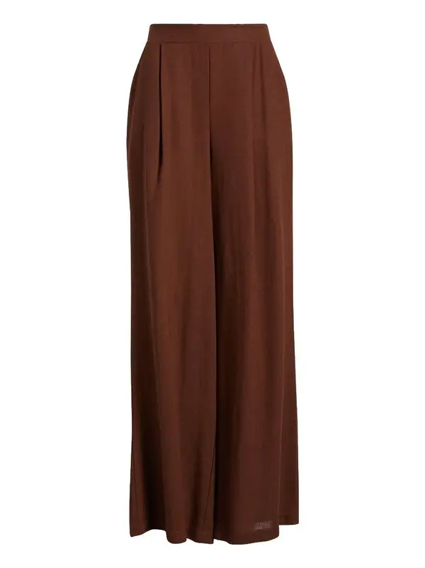 Hue Coastal Palazzo Pants - Shaved Chocolate