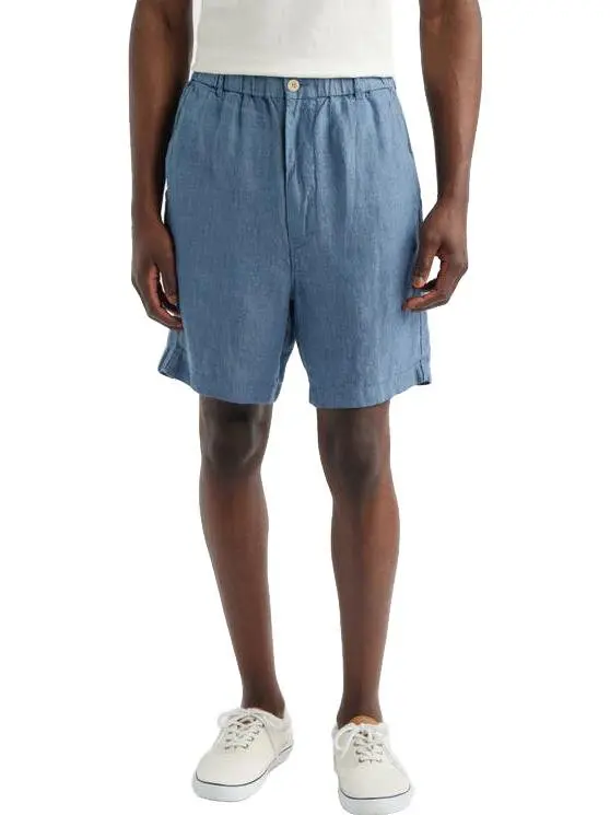 Madewell Pull-on Linen Shorts - Light Chambray
