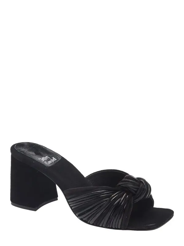 Jeffrey Campbell Melonger Slide Sandal - Black Suede Combo