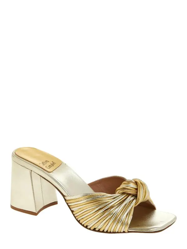 Jeffrey Campbell Melonger Slide Sandal - Gold Combo