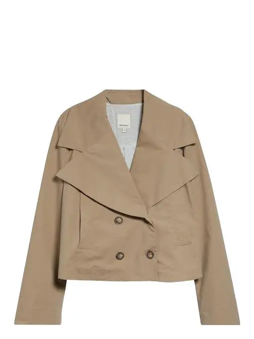 Giorgio Armani Dune Crop Trench Coat - Tan