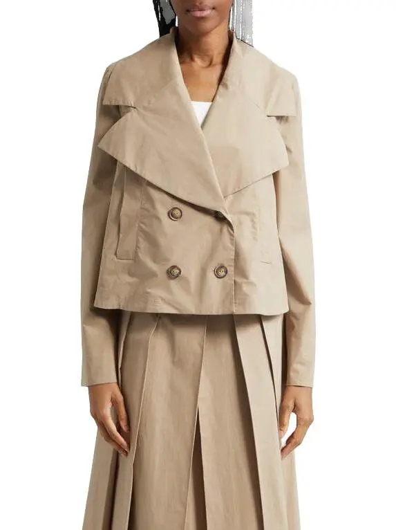 Emporio Armani Dune Crop Trench Coat - Tan