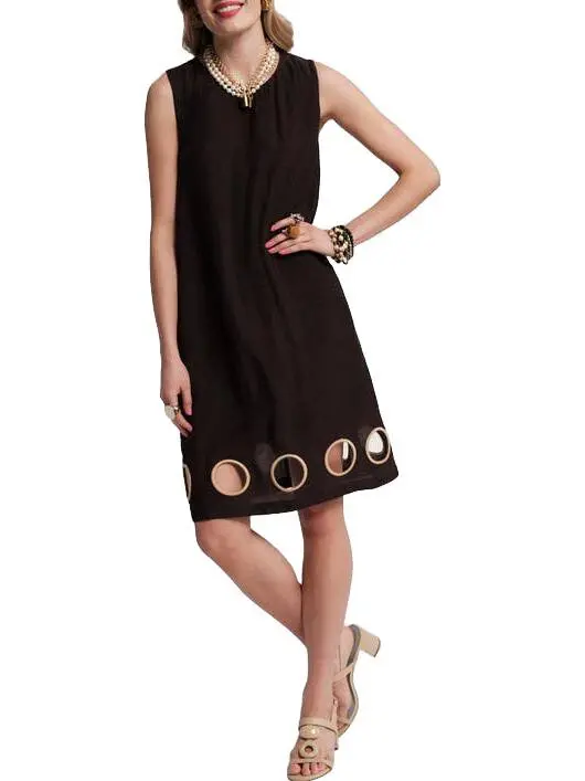 FRANCES VALENTINE Lilly Cut Out Mini Dress - Black/taupe