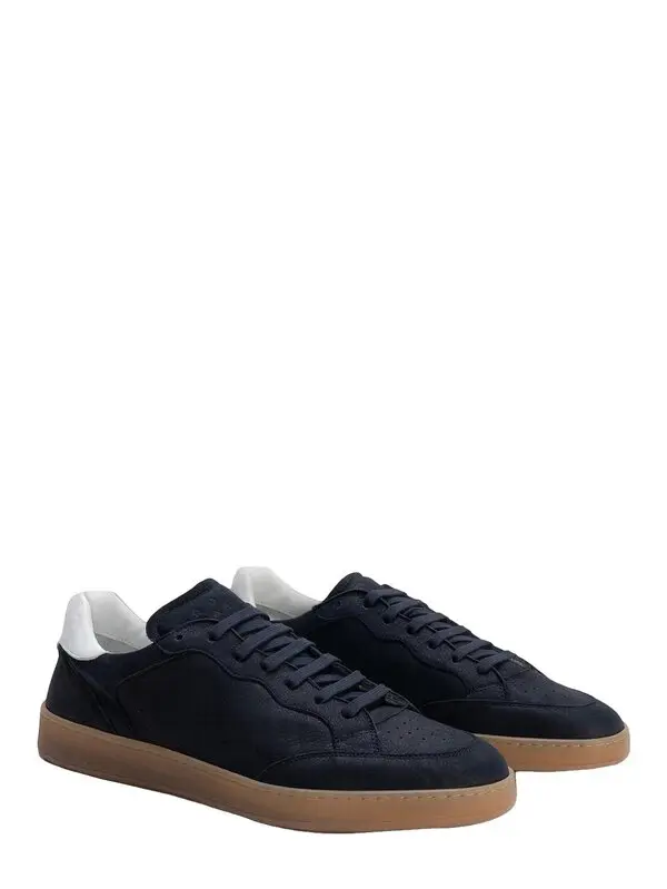 Robert Barakett Rodney Court Leather Sneaker - Blue Night