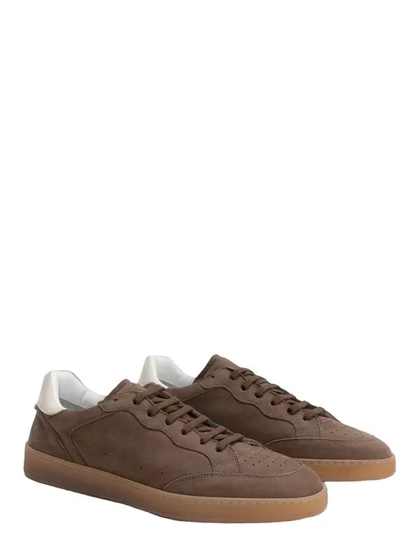 Robert Barakett Rodney Court Leather Sneaker - Tobacco