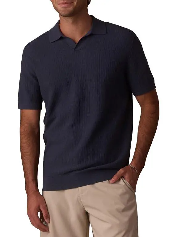 THE NORMAL BRAND Breezeknit Polo - Vintage Blue