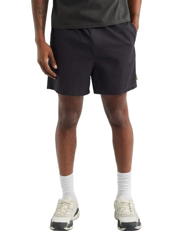 MUSEUM OF PEACE & QUIET Cotton Twill Leisure Shorts - Black