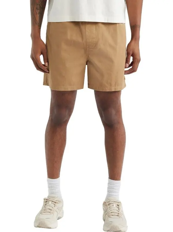 MUSEUM OF PEACE & QUIET Cotton Twill Leisure Shorts - Tan
