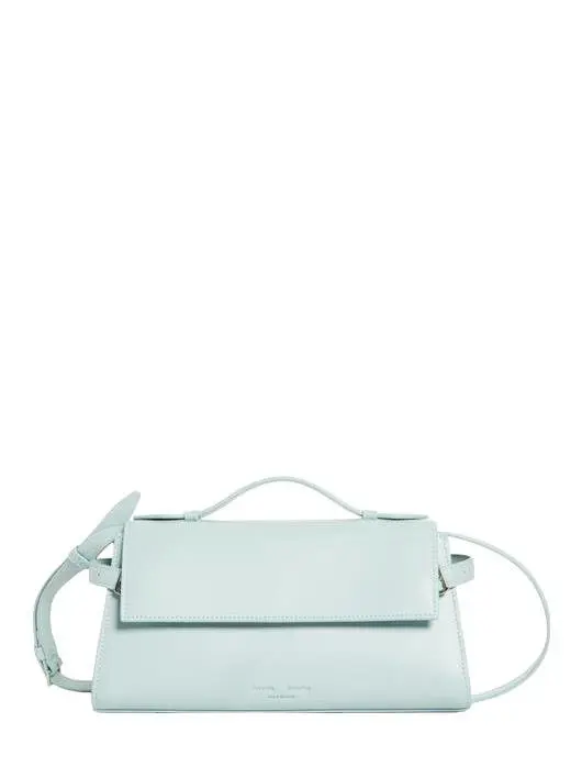 Proenza Schouler Tate Leather Clutch - Stone Blue