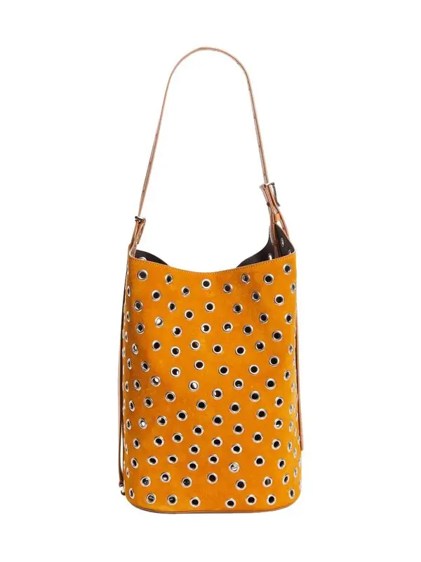 Proenza Schouler Brant Grommet Leather Bucket Bag - Hazelnut