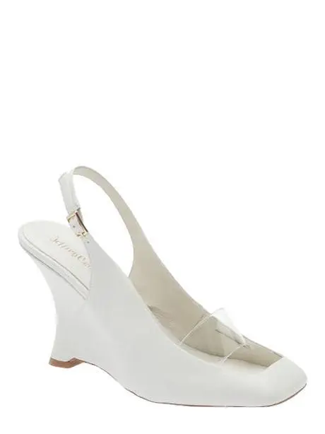 Jeffrey Campbell Nebulis Slingback Wedge Pumps - Ivory