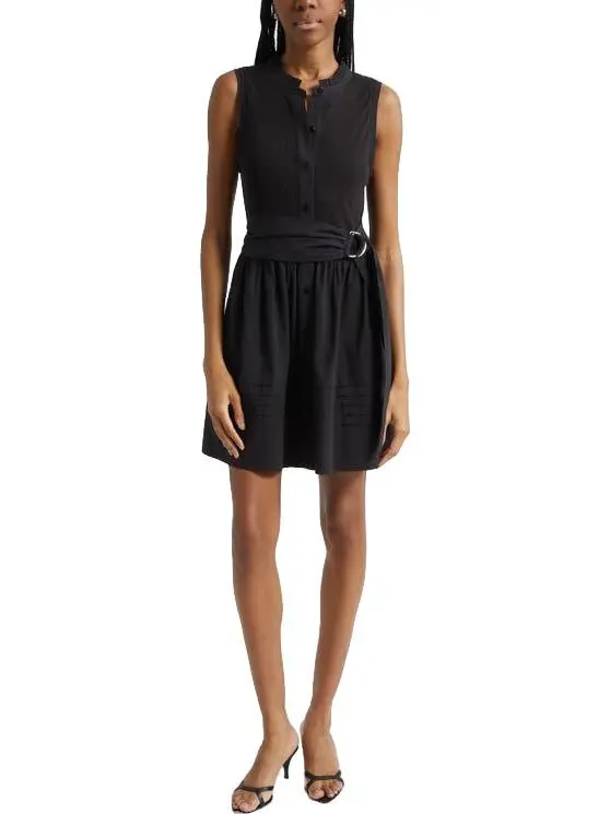 Ramy Brook Orla Belted Sleeveless Mini Dress - Black