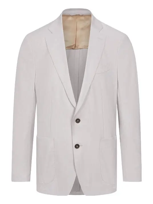 EMANUEL BERG Slub Wool & Silk Blend Sport Coat - Medium Beige