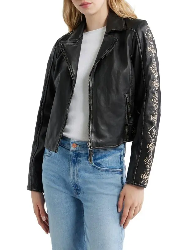 Mauritius Cora Leather Jacket - Black