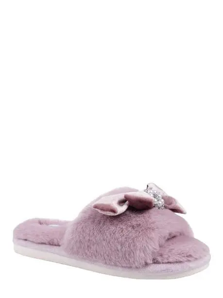 CANDIE'S Faux Fur Slide Slipper - Pink