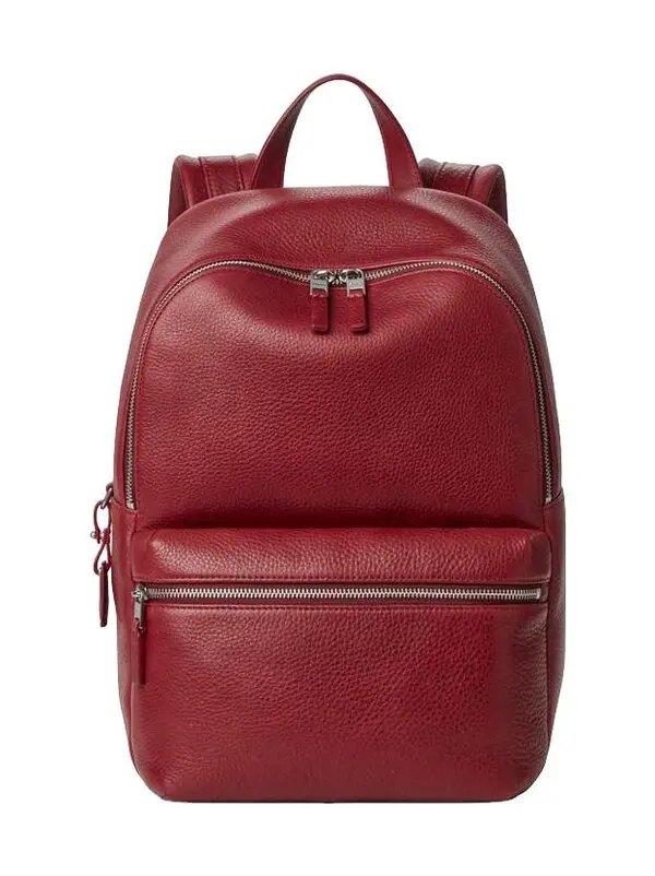 Shinola Leather Backpack - Ruby