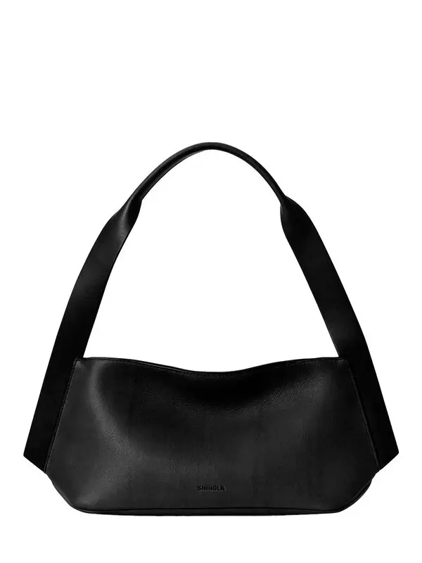 Shinola Small Derby Leather Shoulder Bag - Black