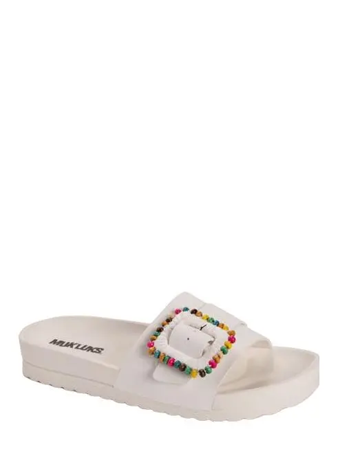 MUK LUKS Grand Colette Sandal - White