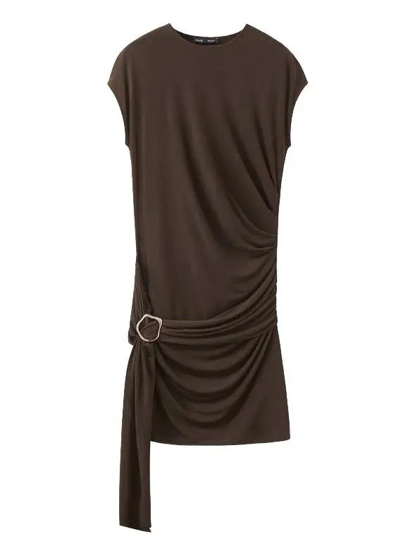 Mango Side Drape Top - Brown